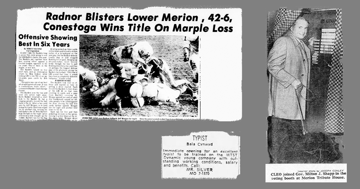 50 Years Ago On The Main Line - November 1972 - This Is Lower Merion ...