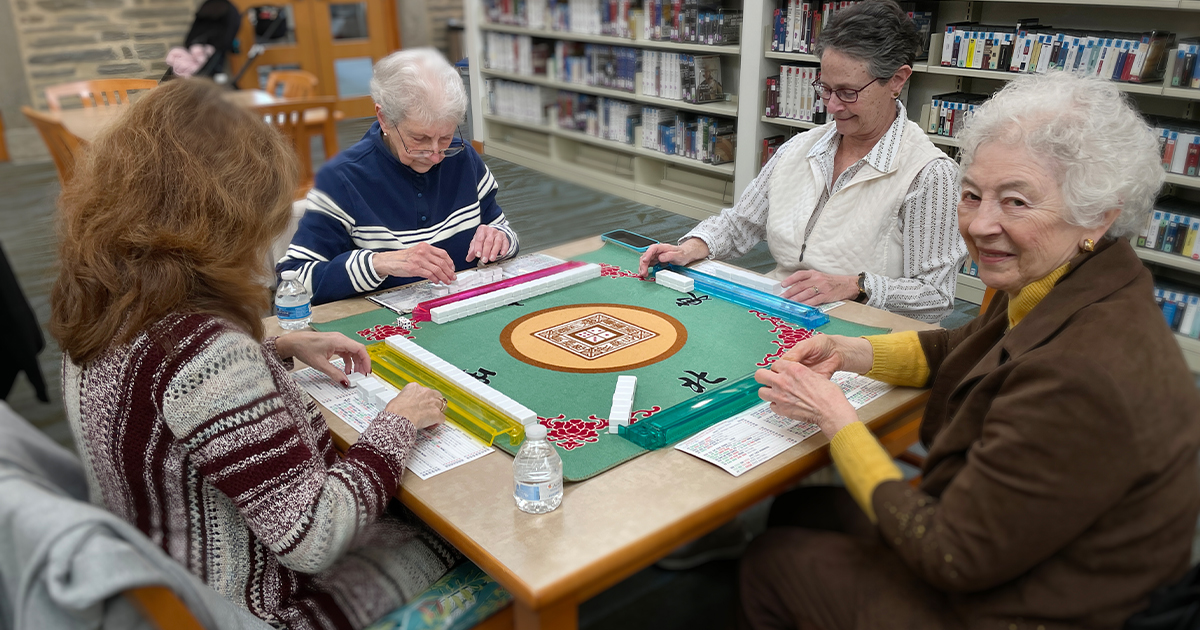 21st Century On The Main Line - Playing Mahjong at Ludington Library ...